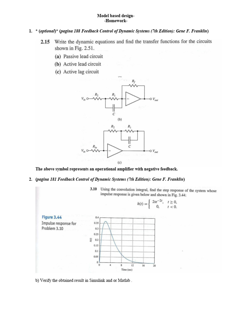 MBD Homework | PDF | Control Theory | Feedback