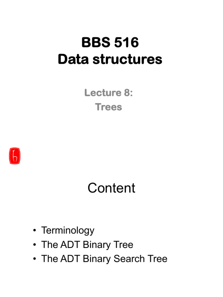 Ders8 Data Structures Trees Pdf Algorithms Data Management