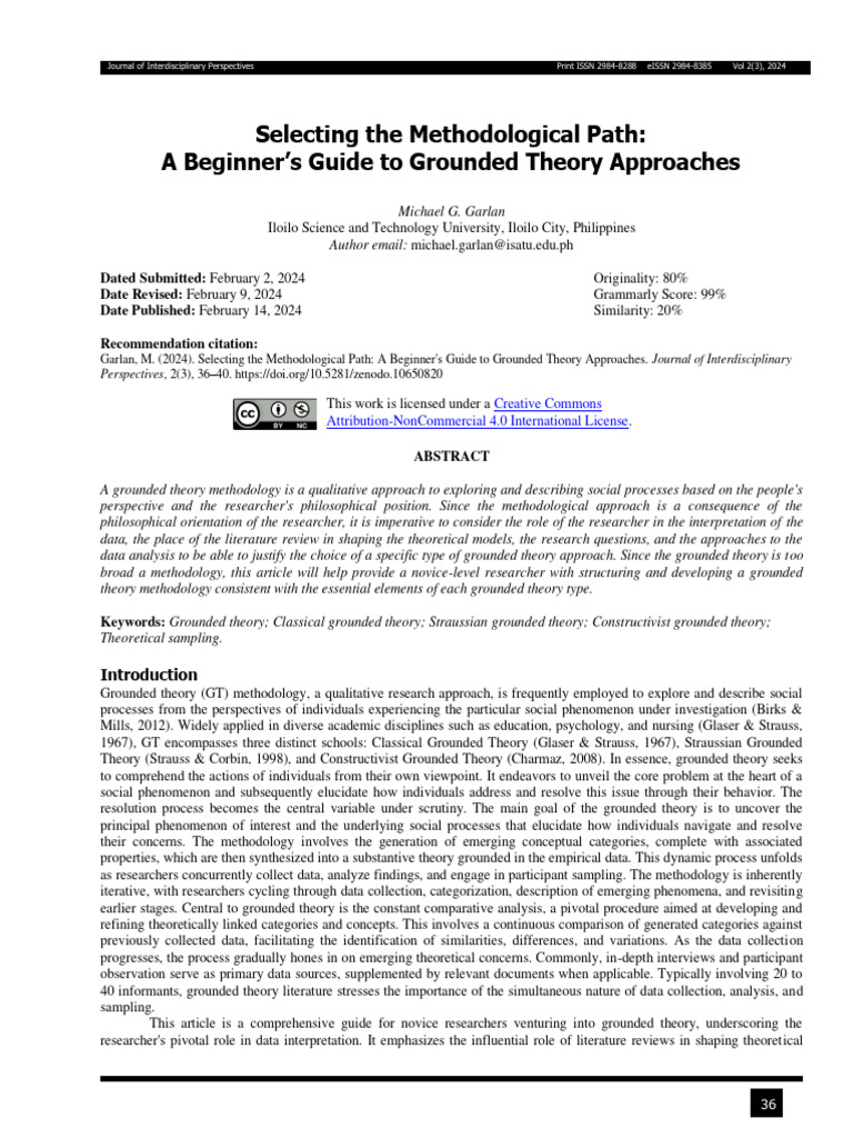 Selecting The Methodological Path A Beginners Guide To Grounded Theory ...