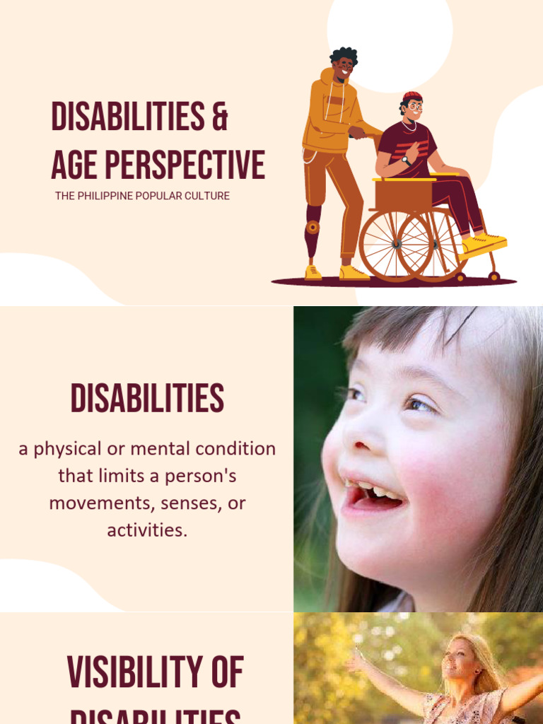 Disabilities and Age Perspective | PDF | Disability | Old Age