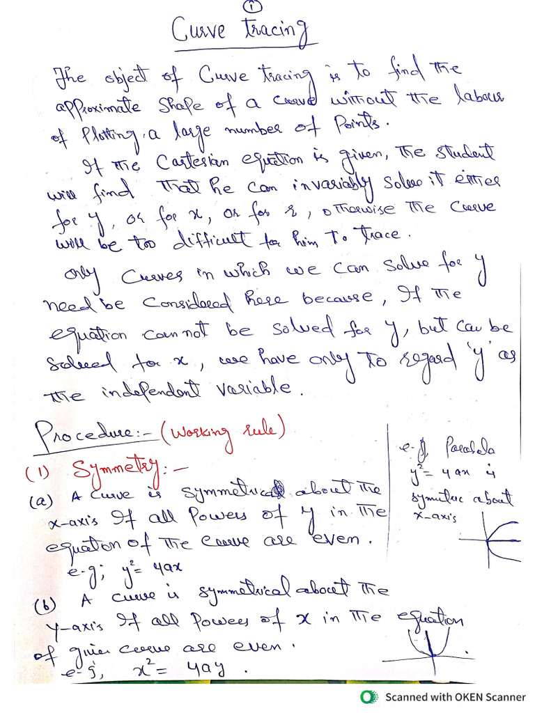 Math Curve Tracing | PDF