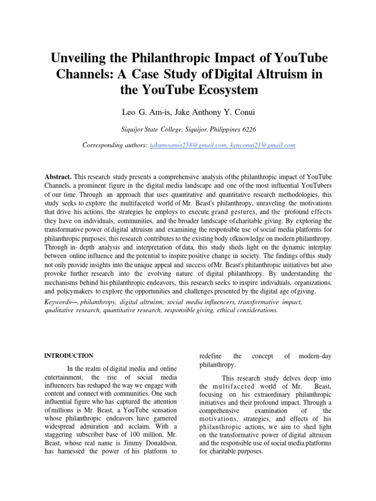 Case Study On Data Mining | Download Free PDF | Philanthropy | Survey ...