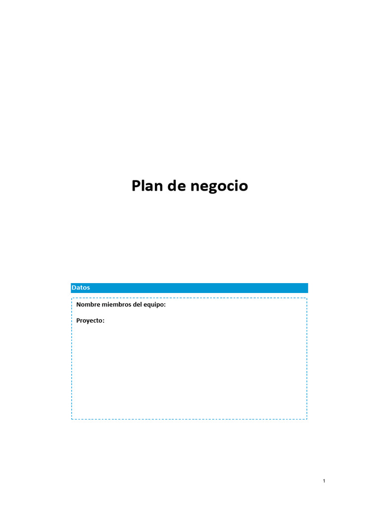 PLANTILLA PLAN DE Negocio | Descargar gratis PDF | Inversiones ...
