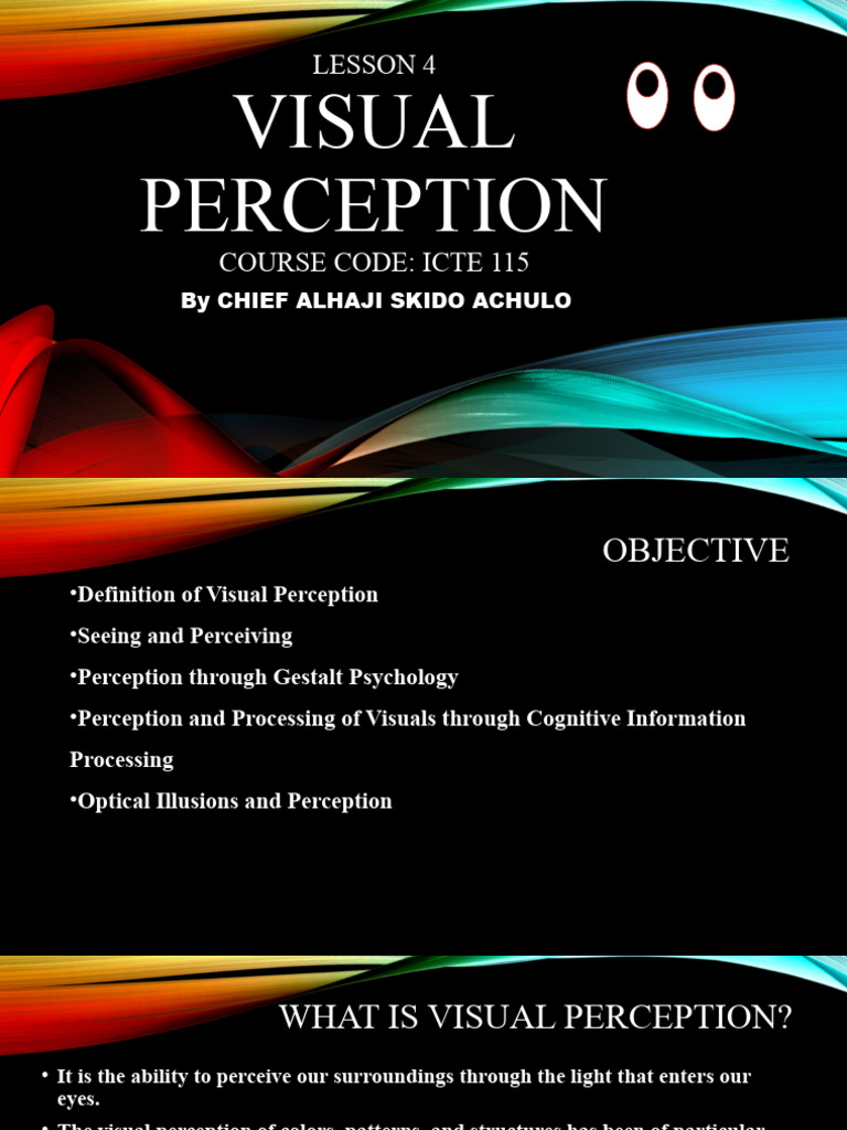 Lesson 4-Visual and Perception-Student | PDF | Perception | Visual ...