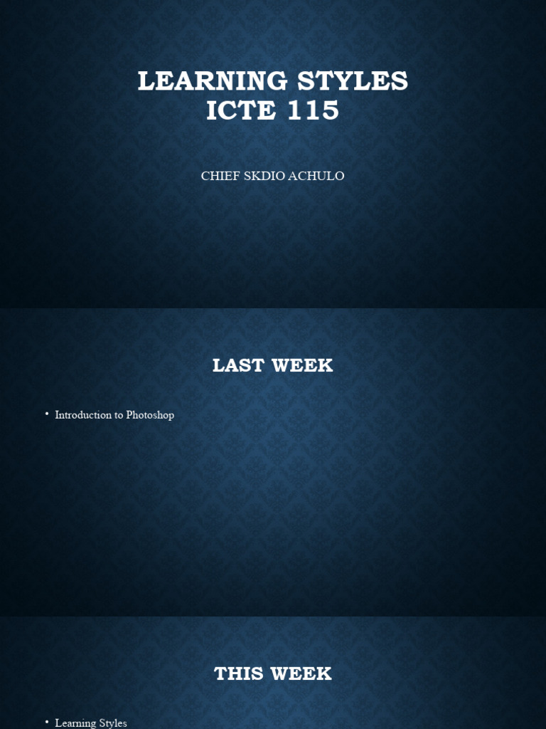 Lesson 6 - Learning Styles | PDF | Memory | Learning Styles