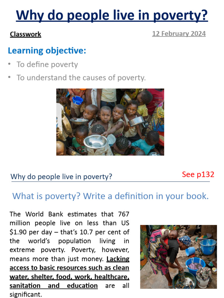 Why Do People Live in Poverty 1 | PDF | Poverty | Poverty & Homelessness