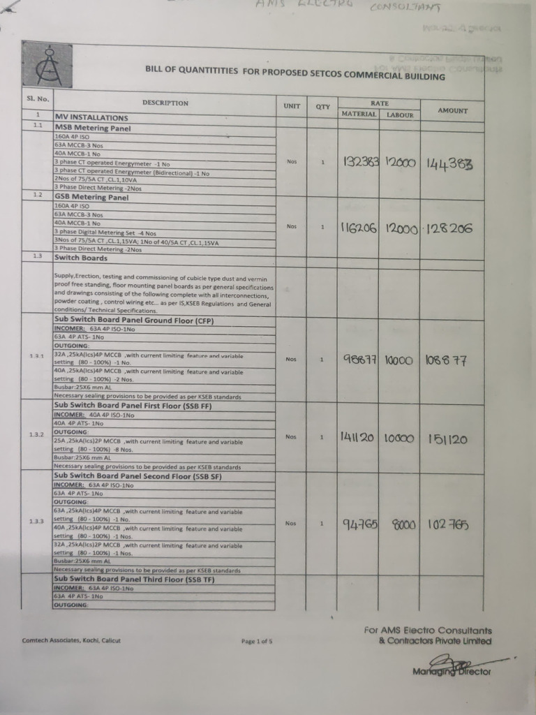 Ams Electric | PDF | Electrical Wiring | Wire