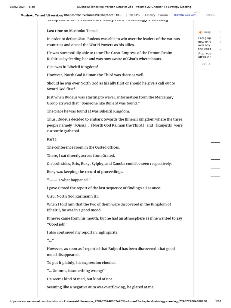 Volume 23 Chapter 1 - Strategy Meeting | PDF