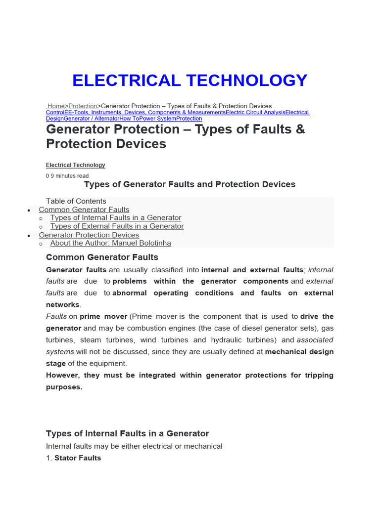Generator | PDF | Electric Generator | Electric Motor