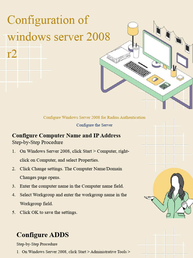 Configuration of Windows Server 2008 r2 | PDF | Radius | Active Directory
