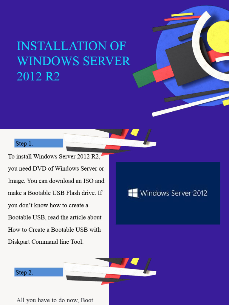 Installation of Windows Server 2012 R2 | PDF | Microsoft Windows | Booting