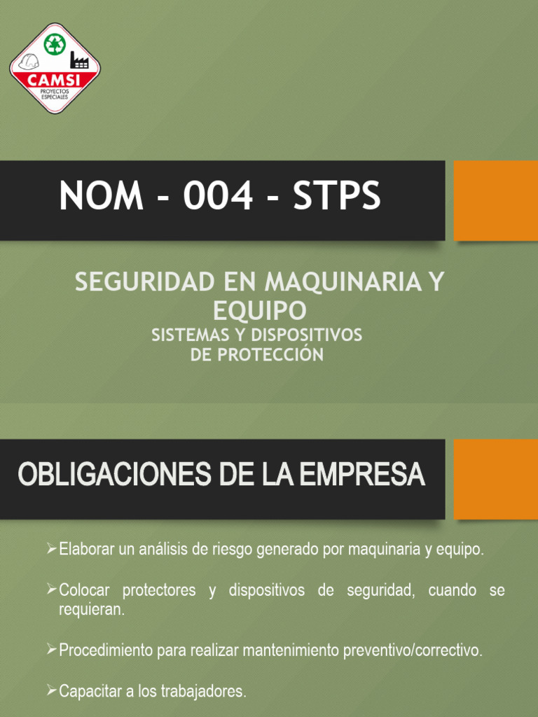 Nom 004 Maqyequipo Tip | PDF