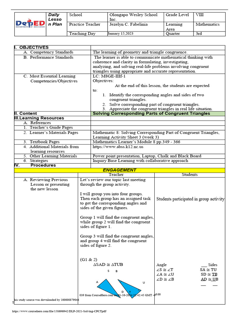 CPCT DLP | PDF | Triangle | Euclidean Geometry