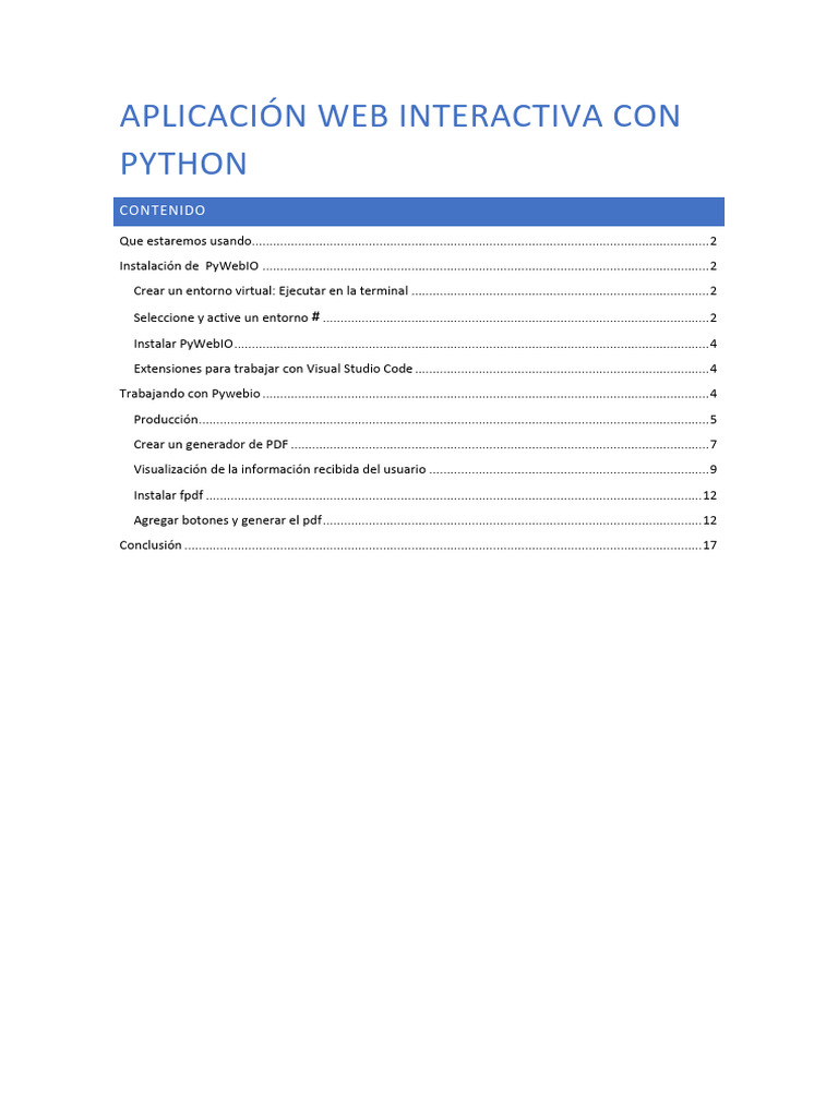 Entrono Local Web para Python | PDF | Python (lenguaje de programación) | Interfaz de línea de ...