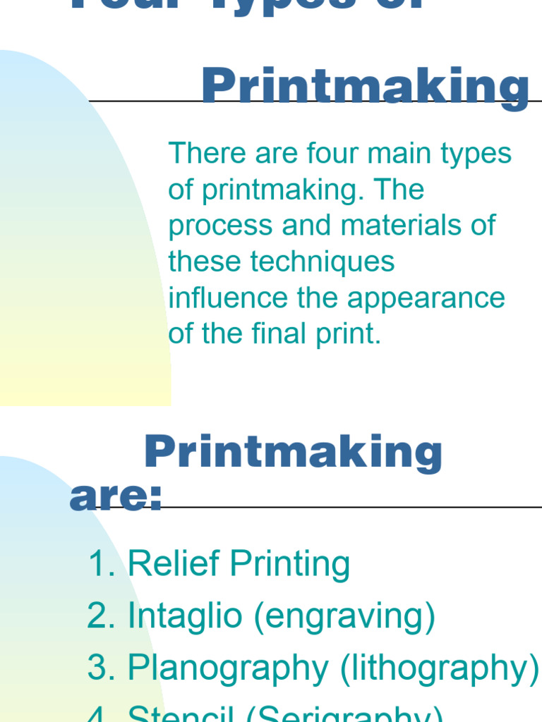Printmaking Types | Download Free PDF | Printmaking | Etching