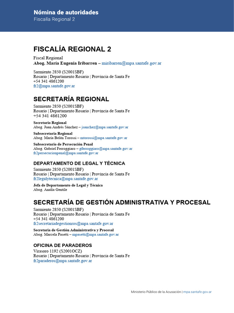Nomina fr2 A76ade92 | PDF | Fiscal | Crimen y violencia