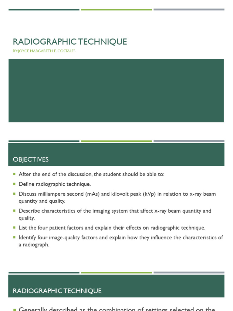 Radiographic Technique | PDF | Rectifier | Radiography
