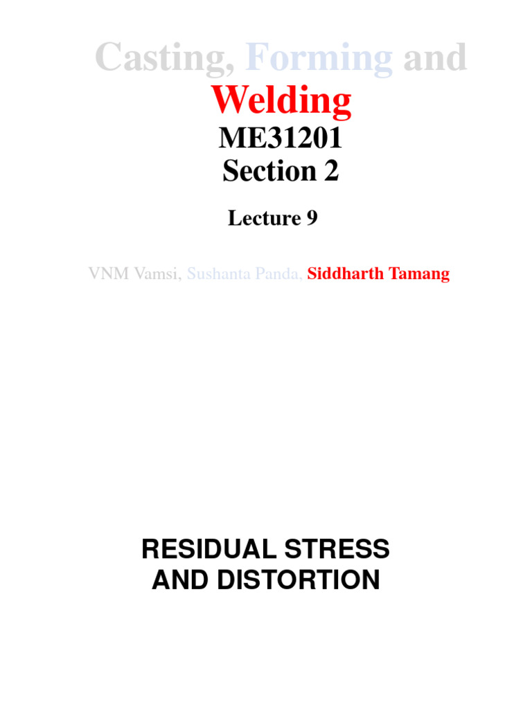 Section 2 - Lecture 9 - Defects | PDF | Construction | Welding