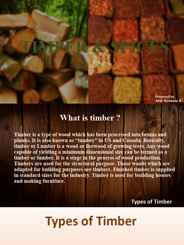 Timber & Spices | PDF | Ginger | Lumber