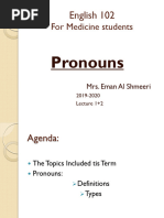Comprehensive English Pronouns Chart | PDF