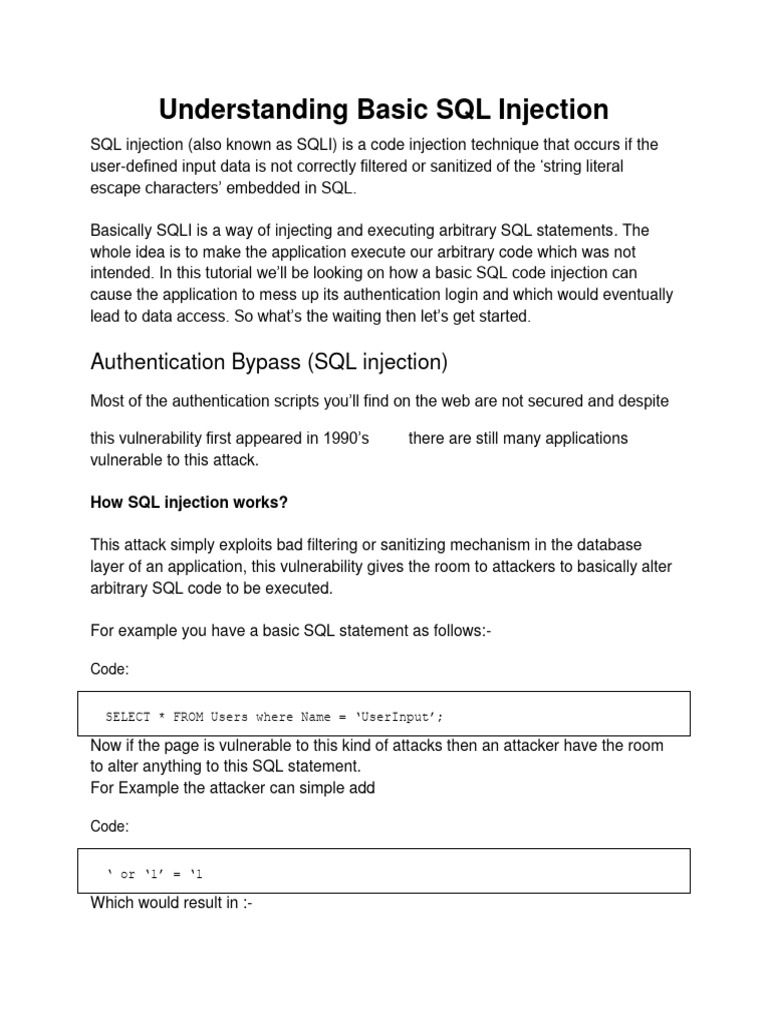 Executing Arbitrary SQL | PDF | Security Technology | Computer Programming