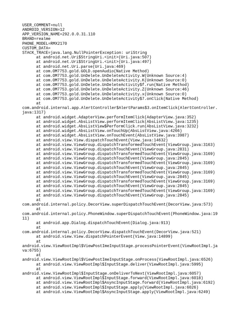 Android App Crash Debugging | PDF | Software Industry | Computer Science