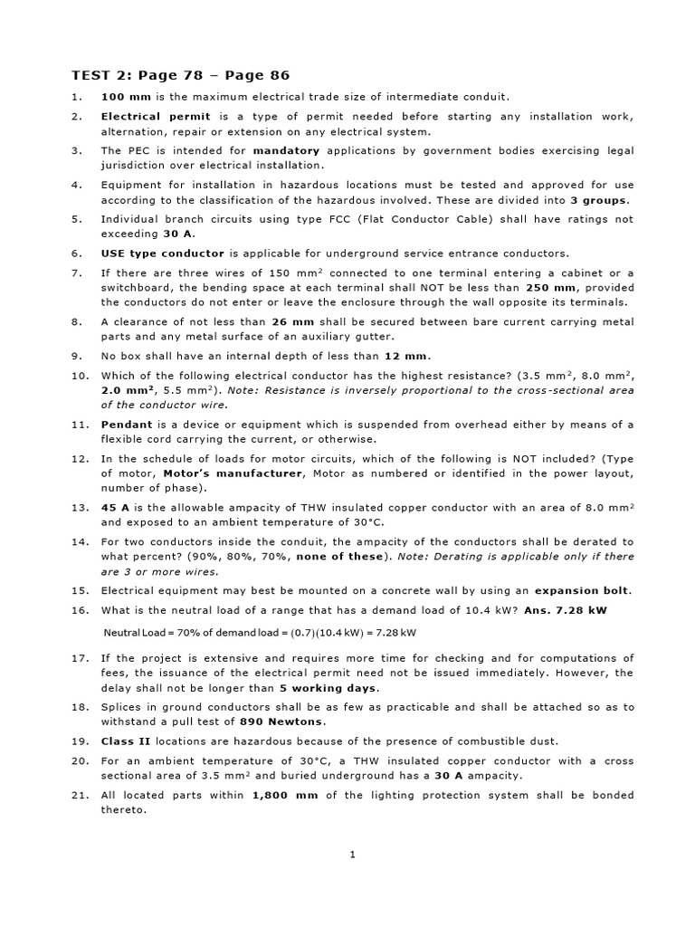 Reviewer For RME-PEC Exam | PDF | Electrical Wiring | Electrical Conductor