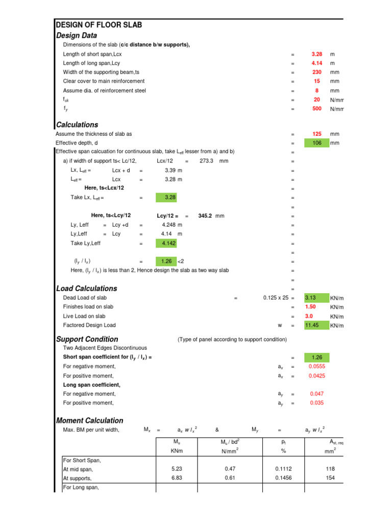 Two Way Slab | PDF | Mechanical Engineering | Applied And ...