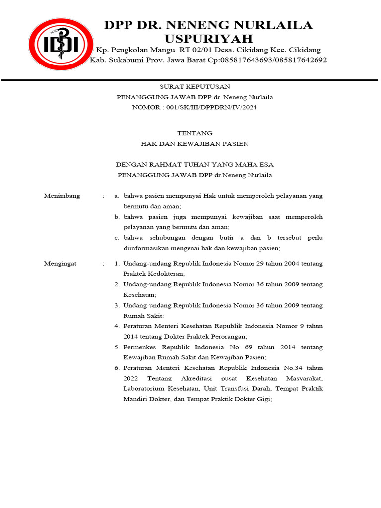 SOP TERKAIT PELAYANAN - Compressed | PDF