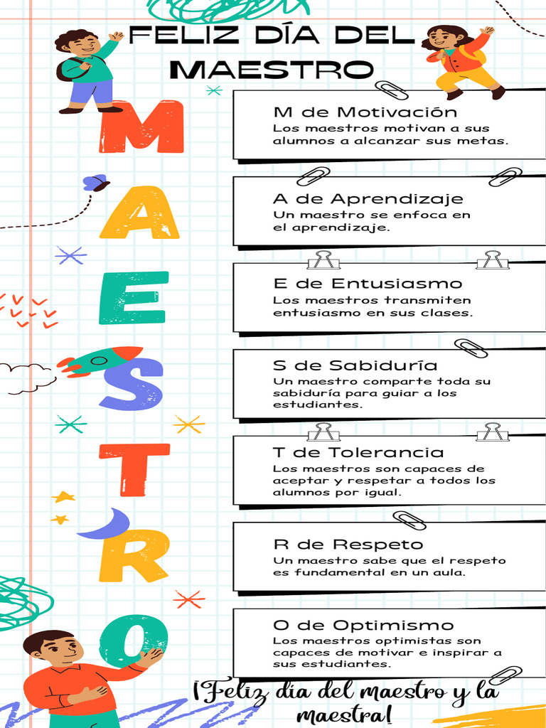 Infografía Día Del Maestro Ilustrado Naranja Y Verde 20240115