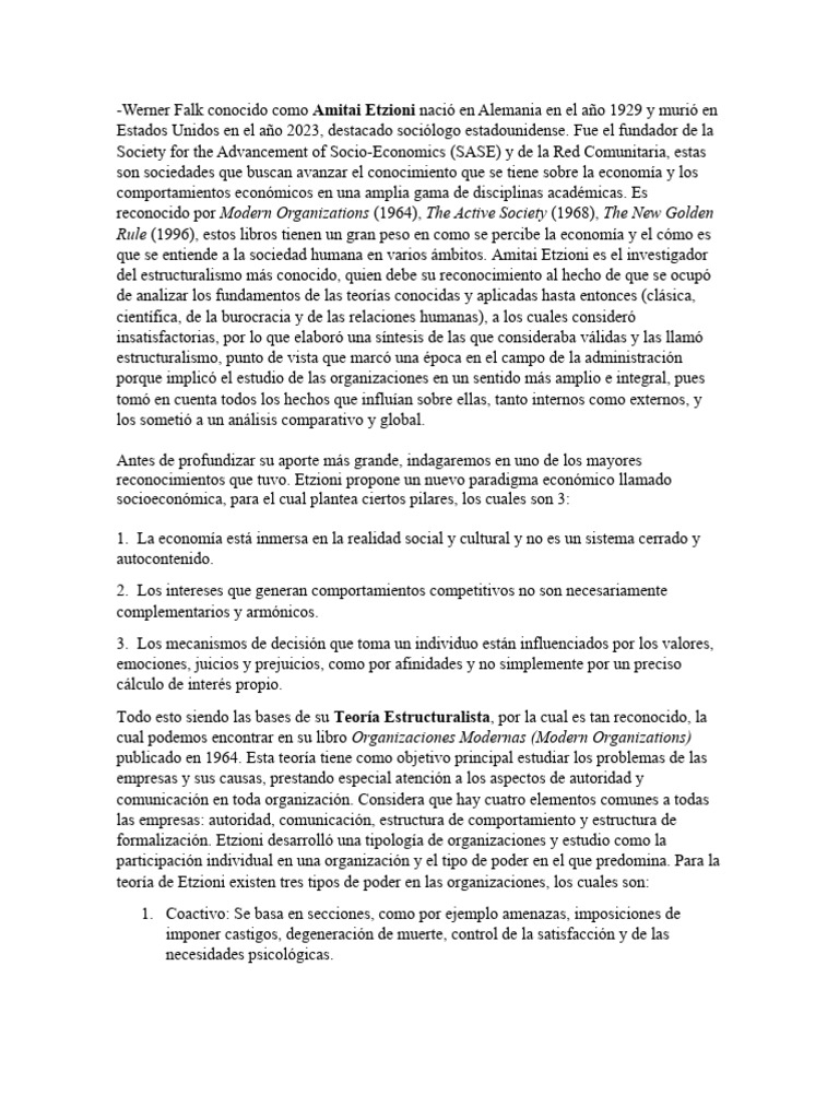 Amitai Etzioni | PDF | Ciencias del comportamiento | Science Amitai Etzioni | PDF | Ciencias del comportamiento | Science