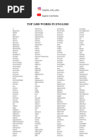3000 Most Common English Words | PDF | Adolescence