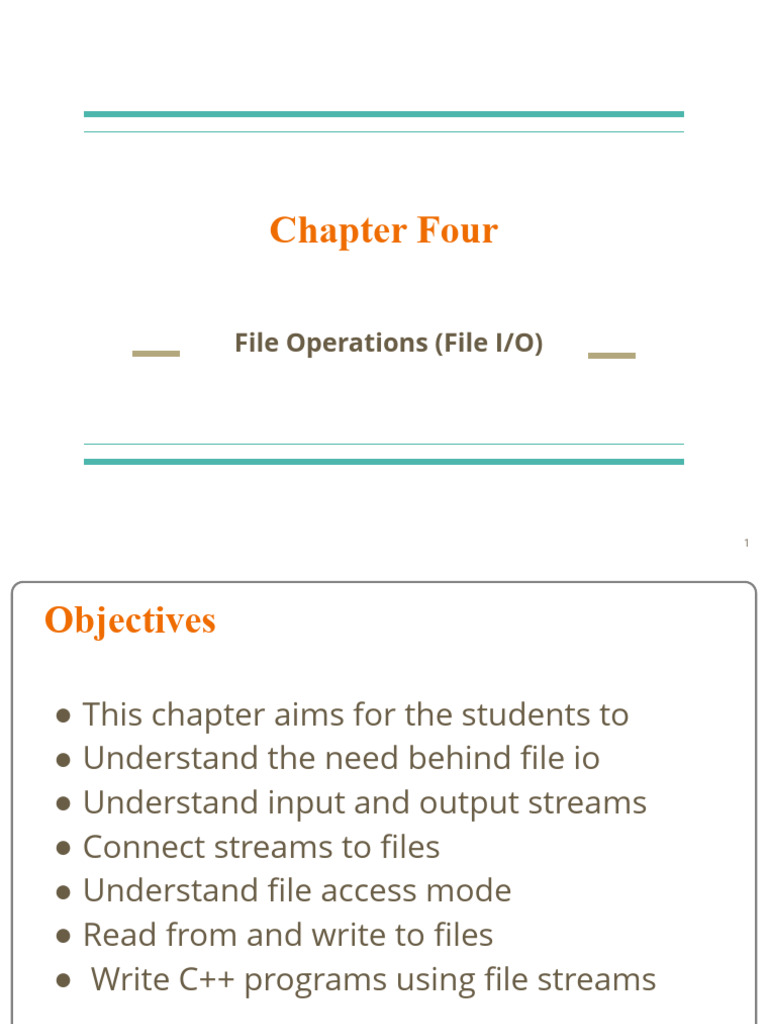Chapter 4 File | PDF | Computer File | Input/Output Chapter 4 File | PDF | Computer File | Input/Output