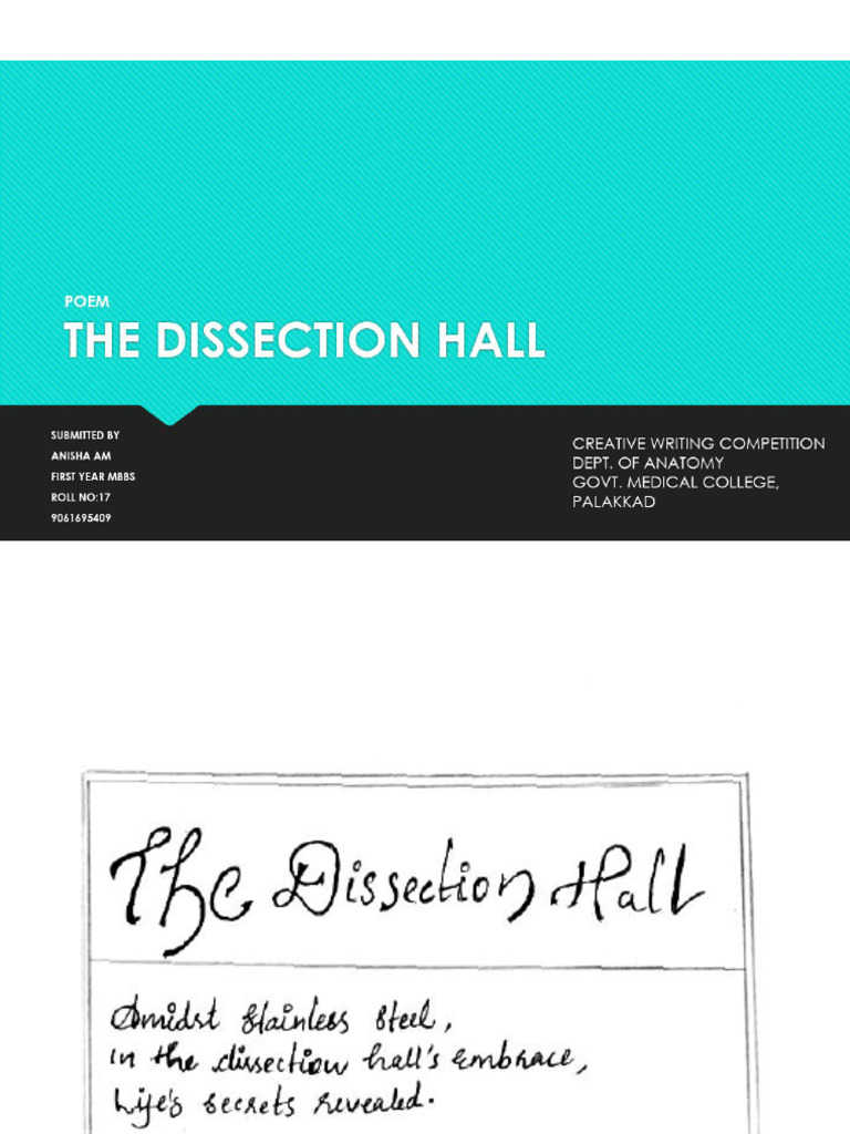 The Dissection Hall - Poem | PDF