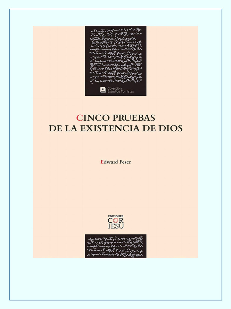 Cinco Pruebas de la Existencia de Dios | PDF