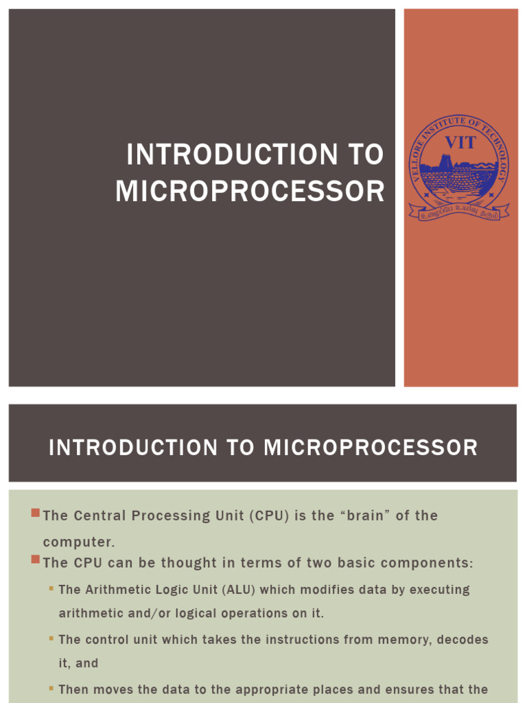 1-Definition of Microprocessor, 8 Bit - 16 Bit Processors-05-01-2024 | PDF | Integrated Circuit ...