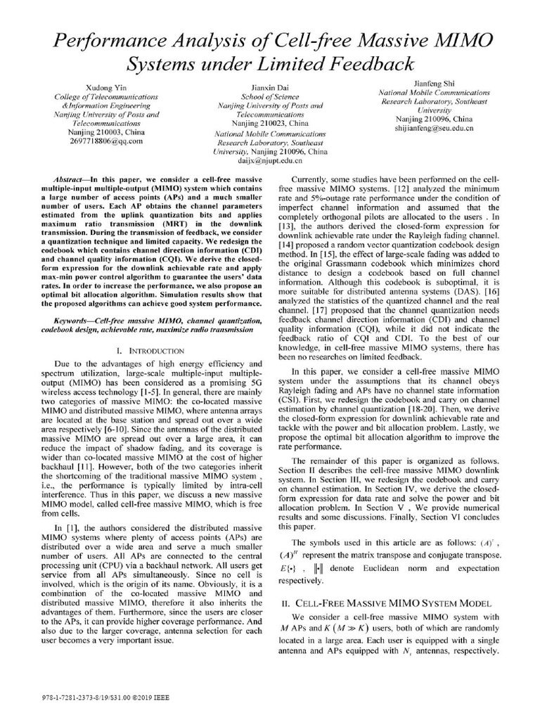 Yin 2019 | PDF | Mimo | Telecommunications Engineering