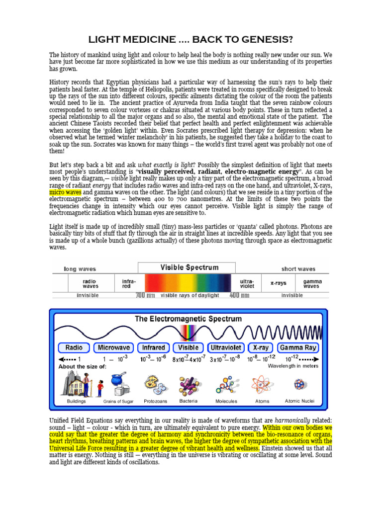Light Medicine Back To Genesis | Download Free PDF | Electromagnetic ...