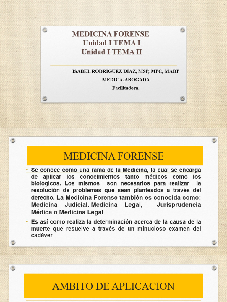 Introducción a la Medicina Forense | PDF | Jurisprudencia médica | Medicina