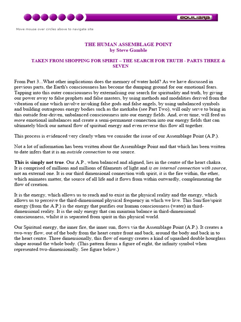 The Human Assemblage Point (Sacred Heart) and Its Important Role in Purifying Our Energy Fields ...