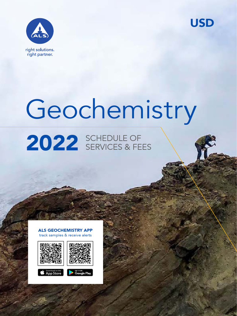 ALS Geochemistry Fee Schedule USD | PDF | Ore | Metallurgical Assay