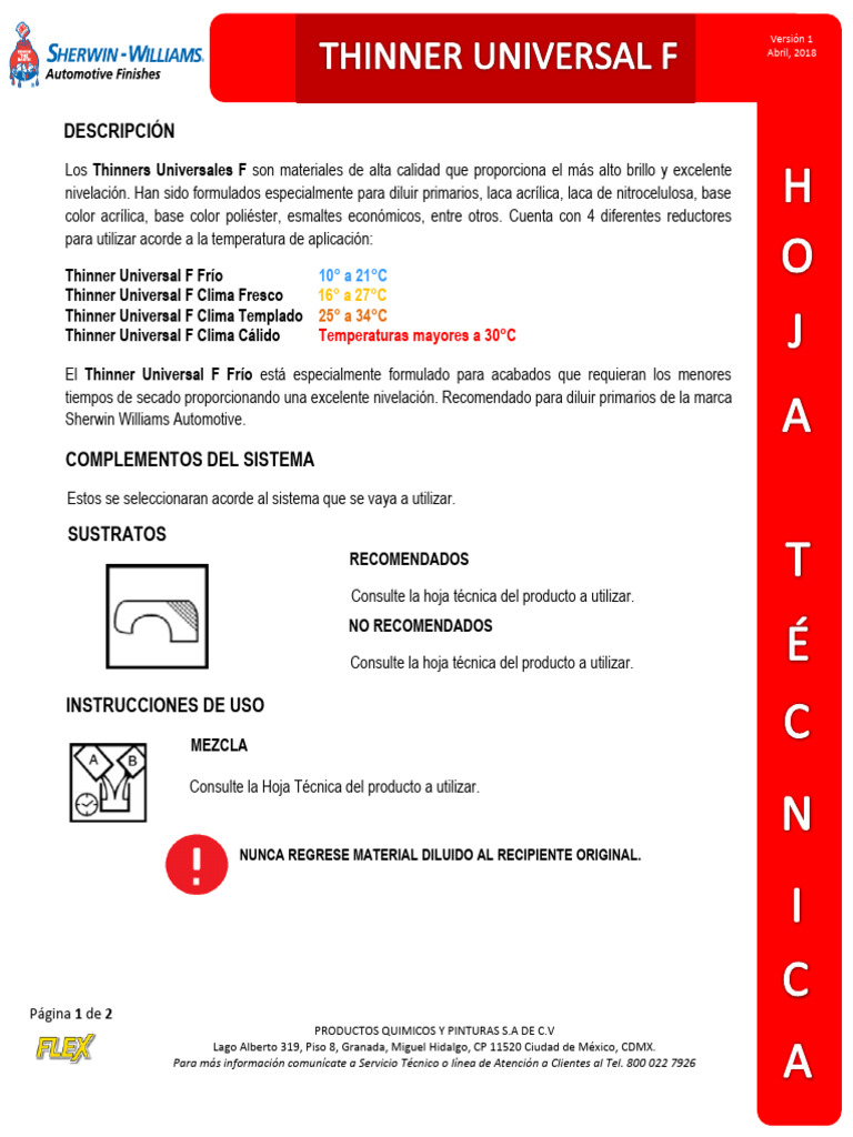Thinner Universal F | PDF | Química