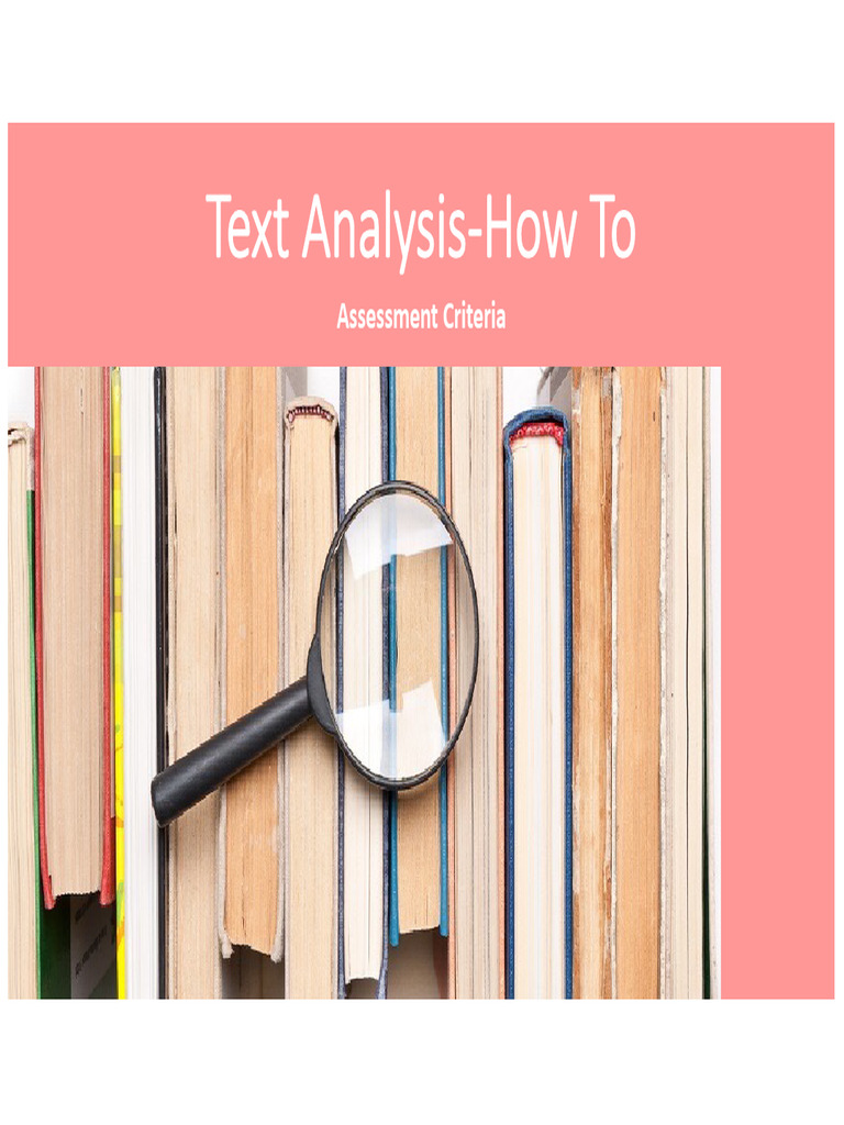 Text Analysis Guidelines Pdf Paragraph Poetry