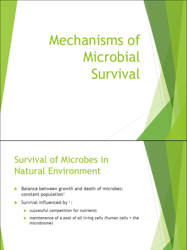 Mechanisms of Microbial Survival | PDF | Bacteria | Chemistry