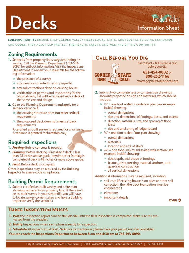Decks Handout | PDF | Stairs | Screw