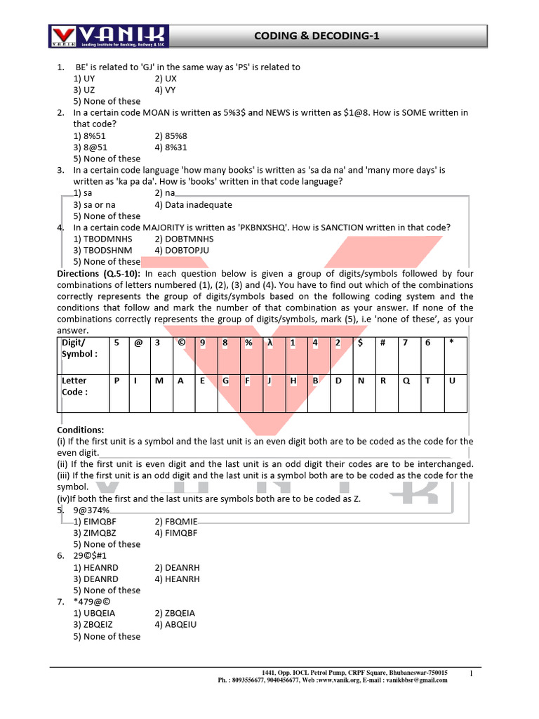 4194 26 CODING DECODING Assignment PDF | PDF | Communication | Human Communication