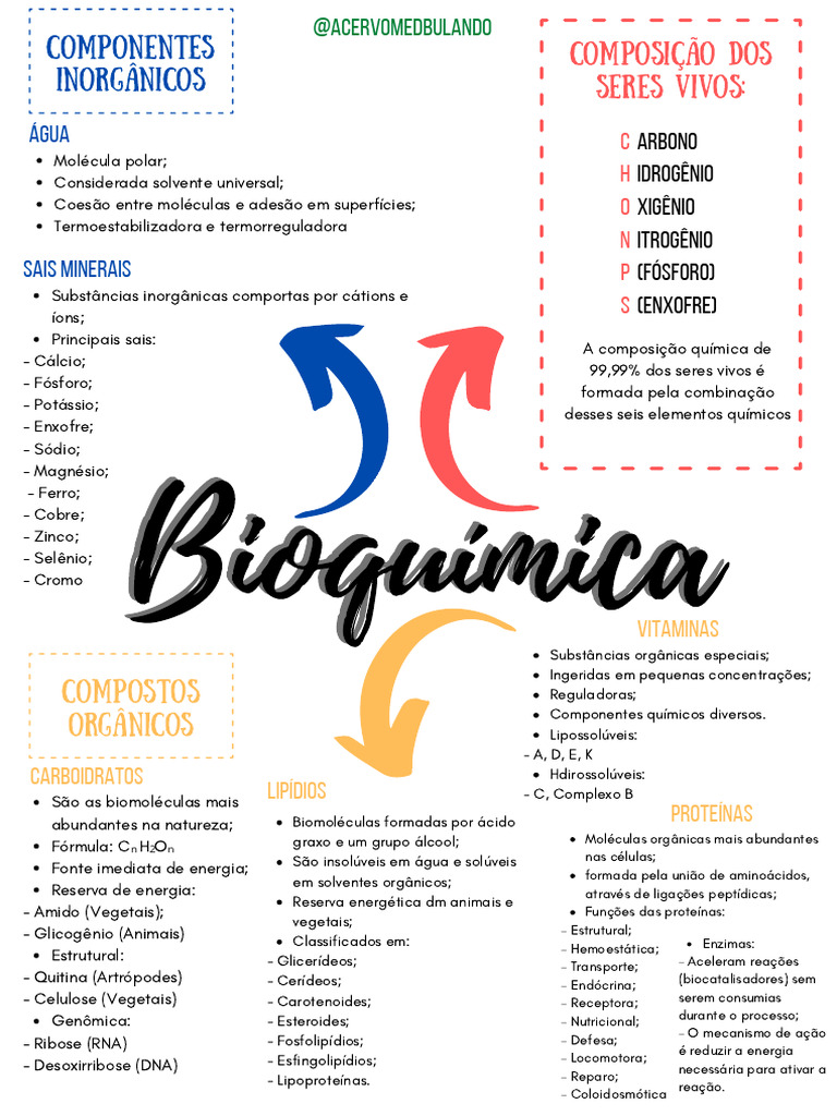 Mapa Mental - Bioquímica | PDF | Química | Biomoléculas