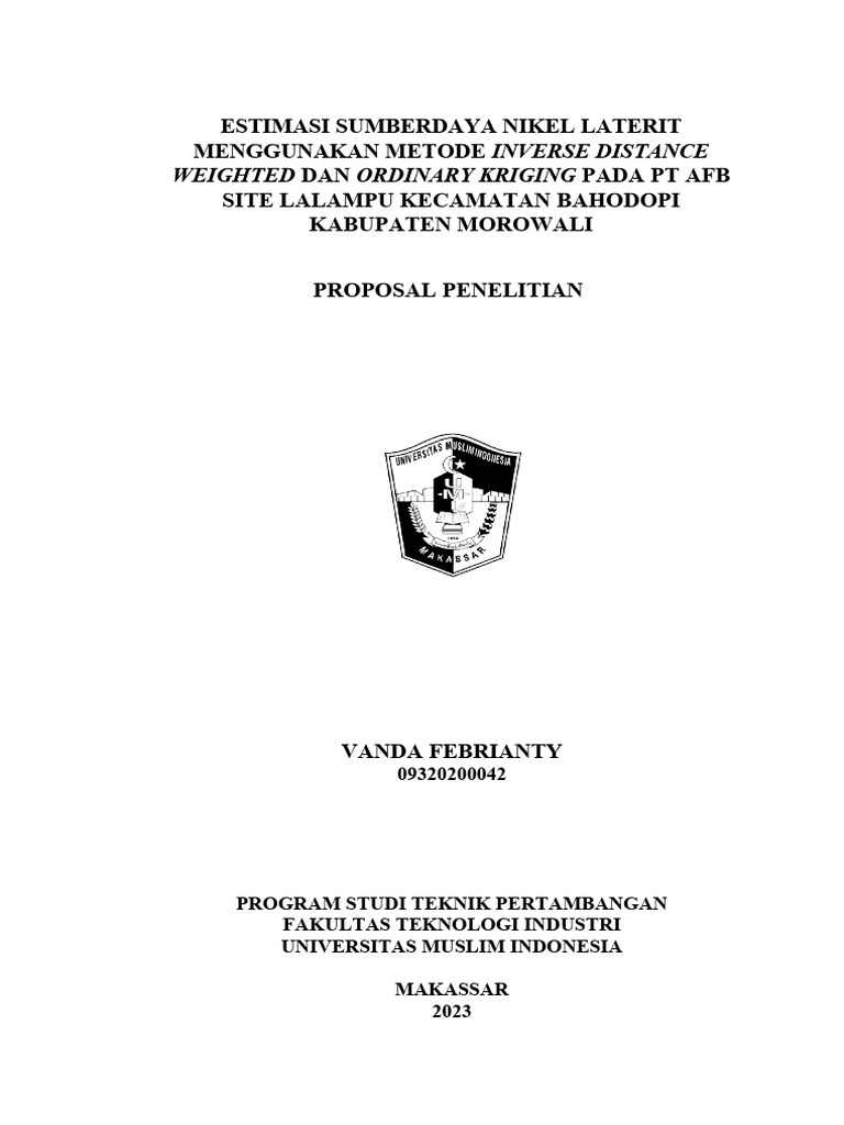 Proposal Metodologi Penelitian - 1 | PDF
