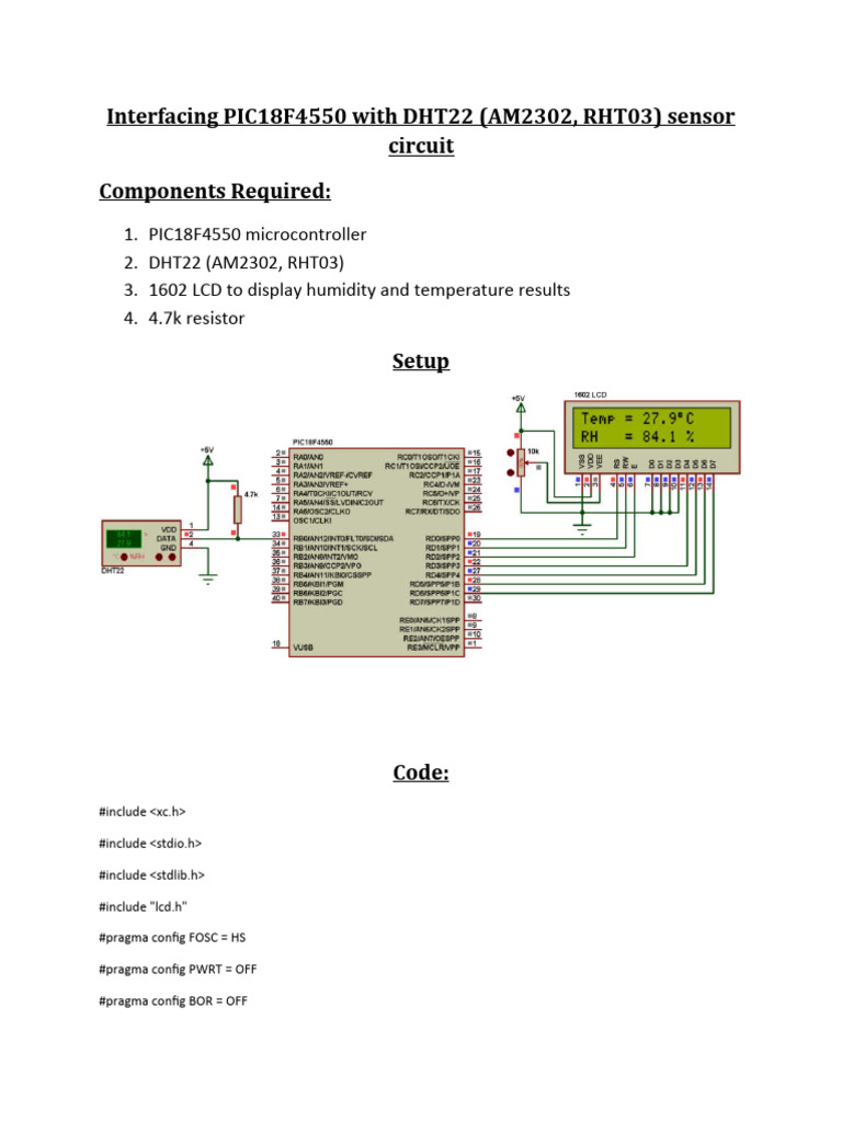 Interfacing PIC18F4550 With DHT22 | PDF | Computer Science | Computing