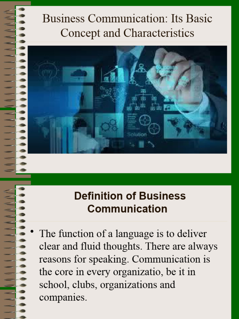 Business Communication Its Basic Concepts and Characteristic | PDF | Communication | Employment